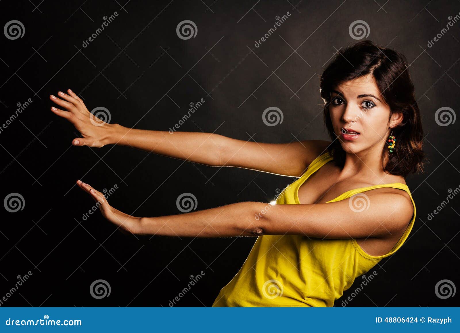 Woman refusing stock photo. Image of grimace, attitude - 48806424