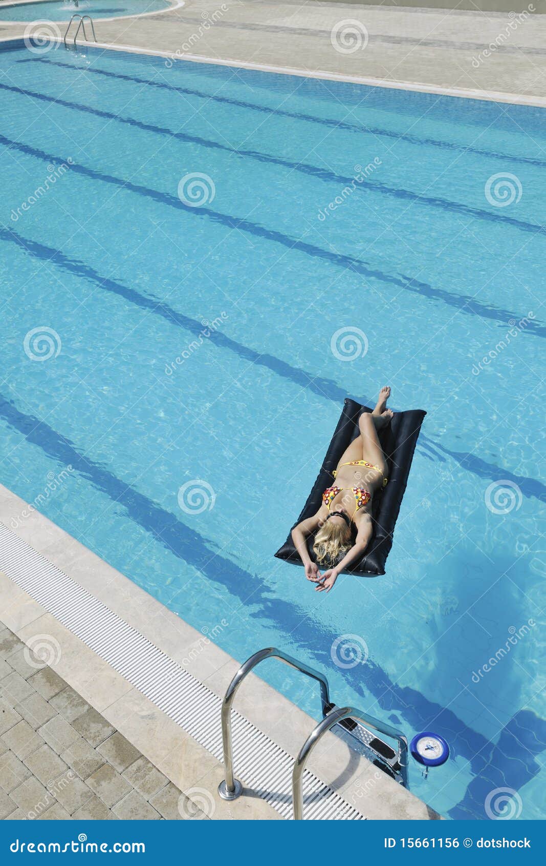 Woman Relax On Swimming Pool Stock Photo - Image of pool, fresh: 15661156