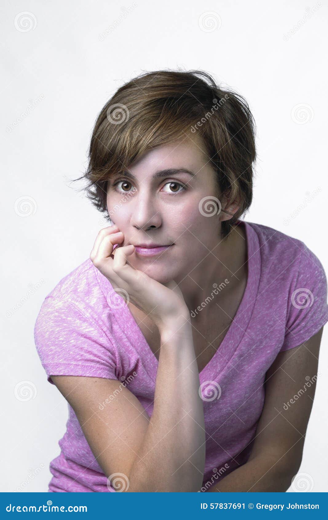 Woman in relaxed portrait. stock image. Image of slender - 57837691