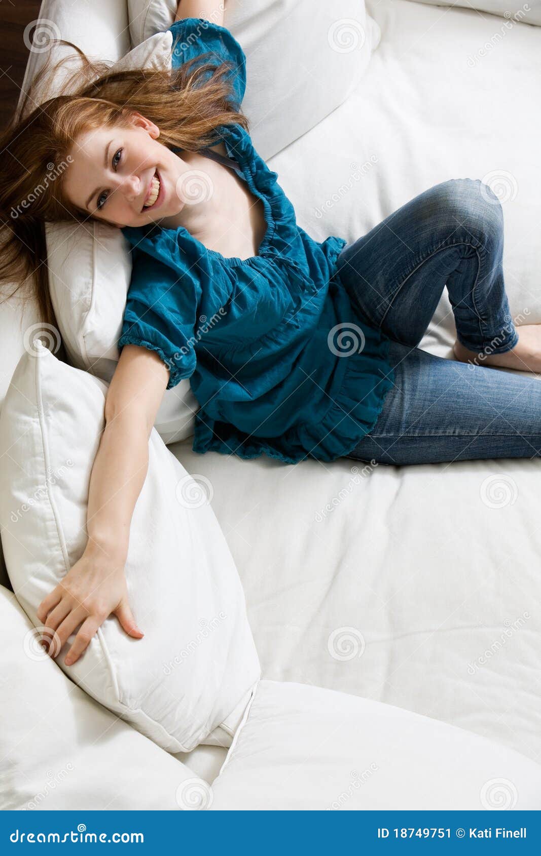 Woman relaxing stock image. Image of relaxed, casual - 18749751