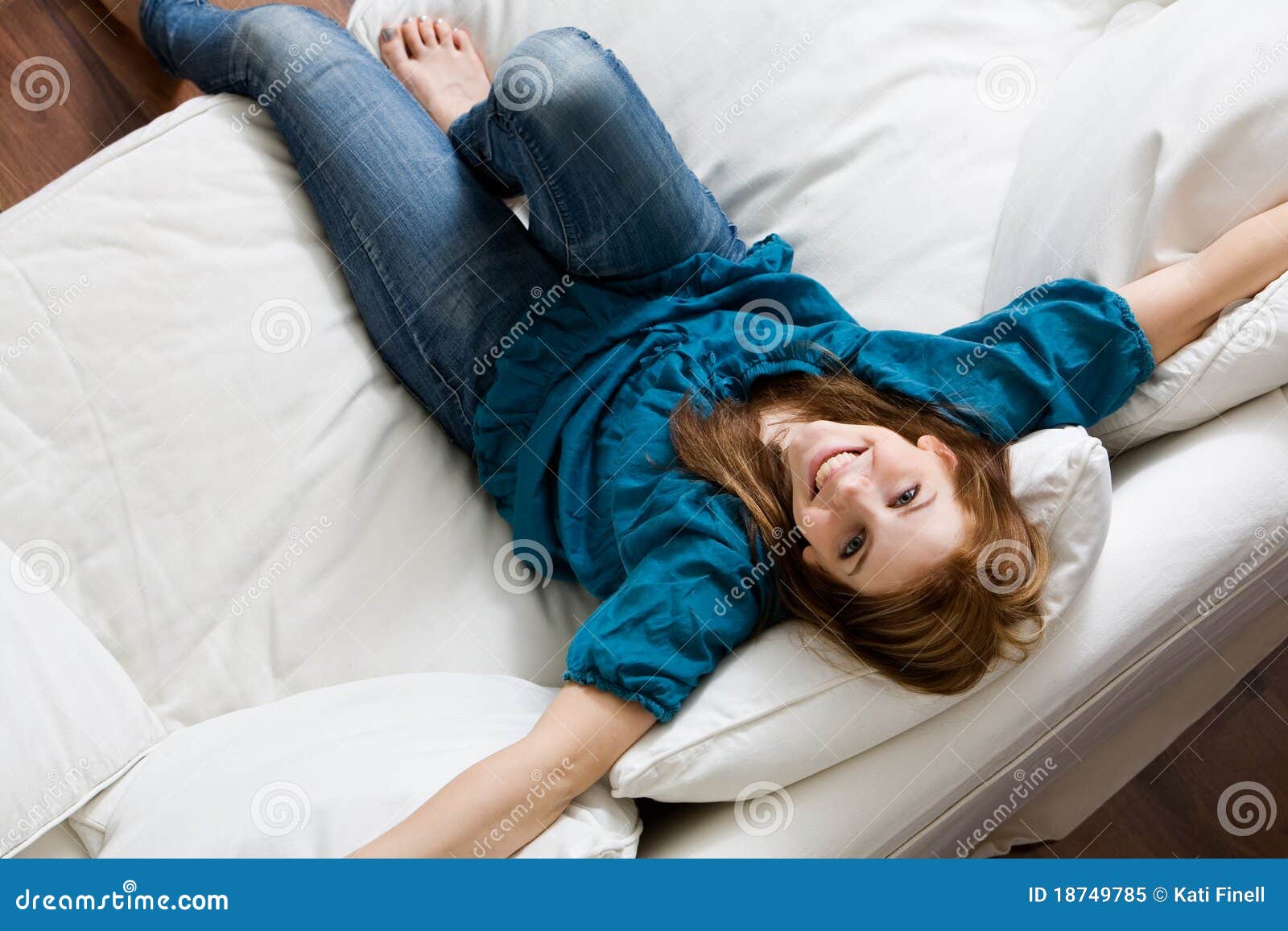 Woman relaxing stock image. Image of interior, relax - 18749785