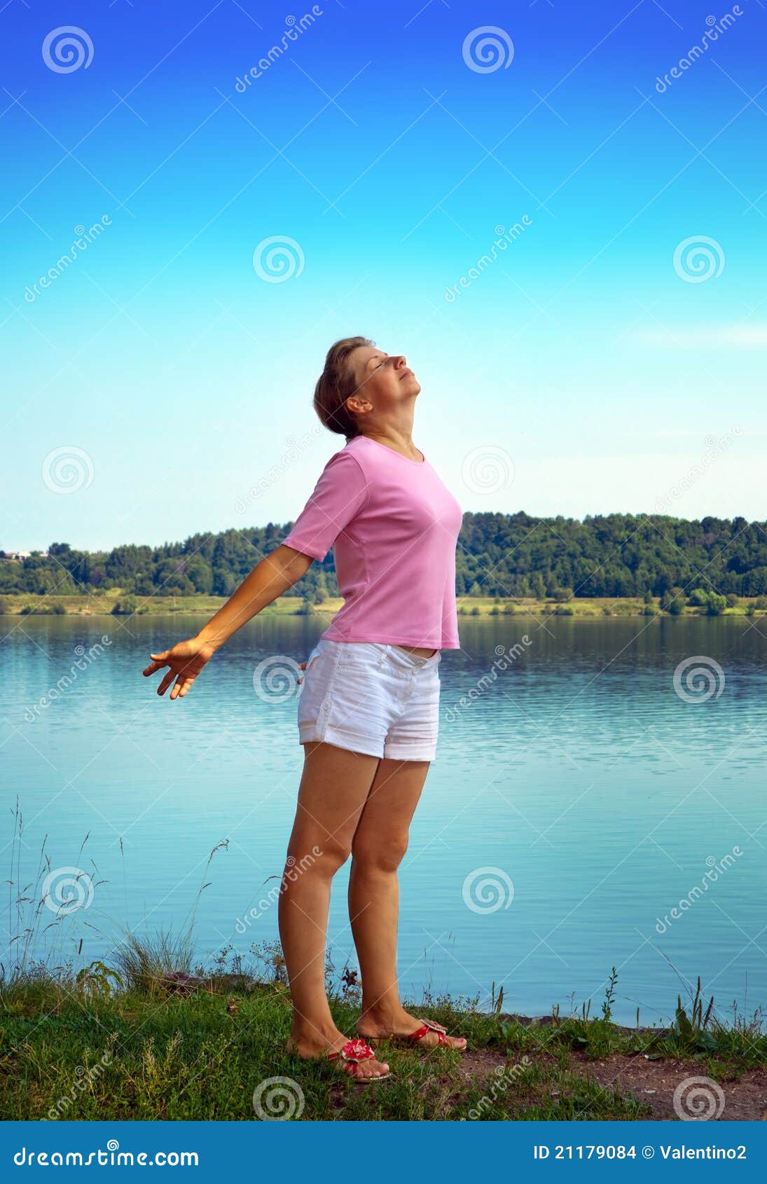 Woman relaxing stock photo. Image of harmony, forest - 21179084