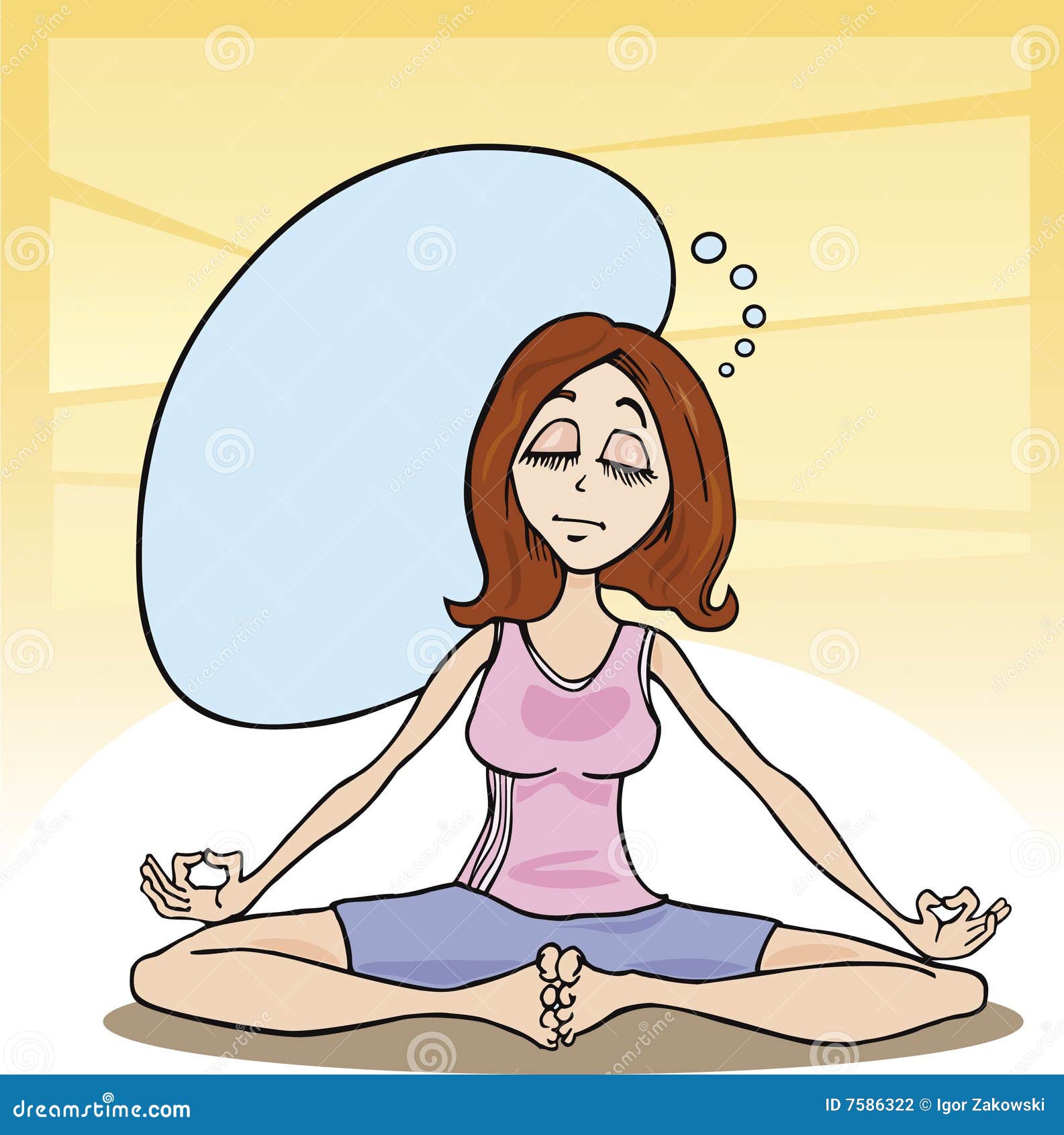 Woman relaxing stock vector. Illustration of vector, humor - 7586322