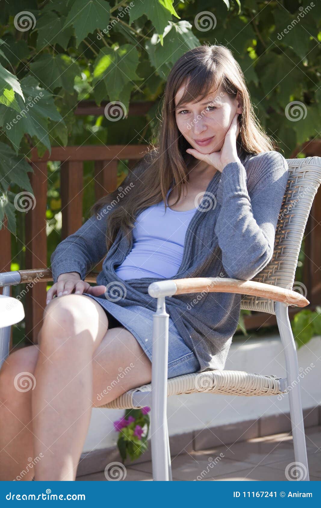 Woman relaxing in chair stock image. Image of vacation - 11167241