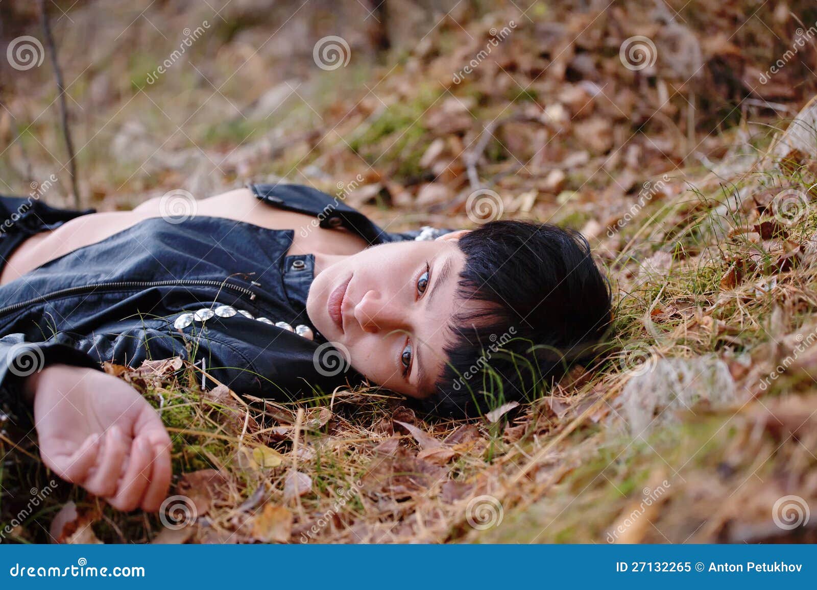 Woman relaxing in country stock image. Image of looking - 27132265