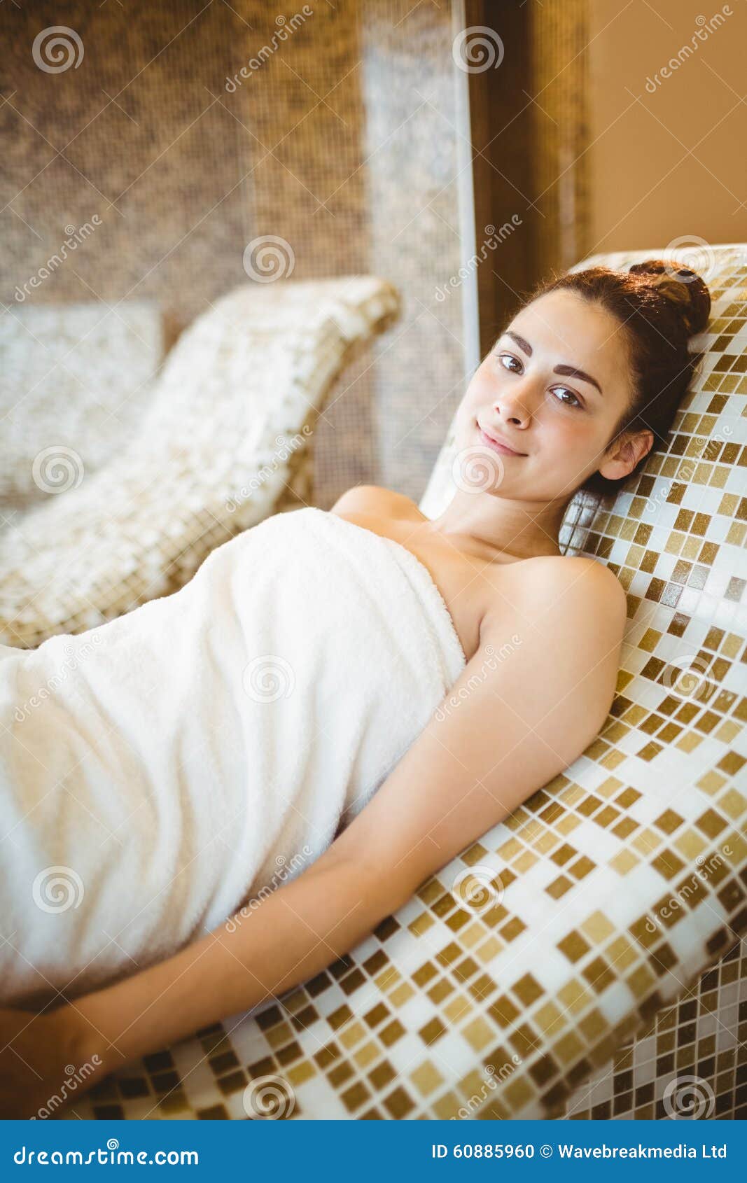 Woman Relaxing while Lying Down Stock Photo - Image of beautiful ...
