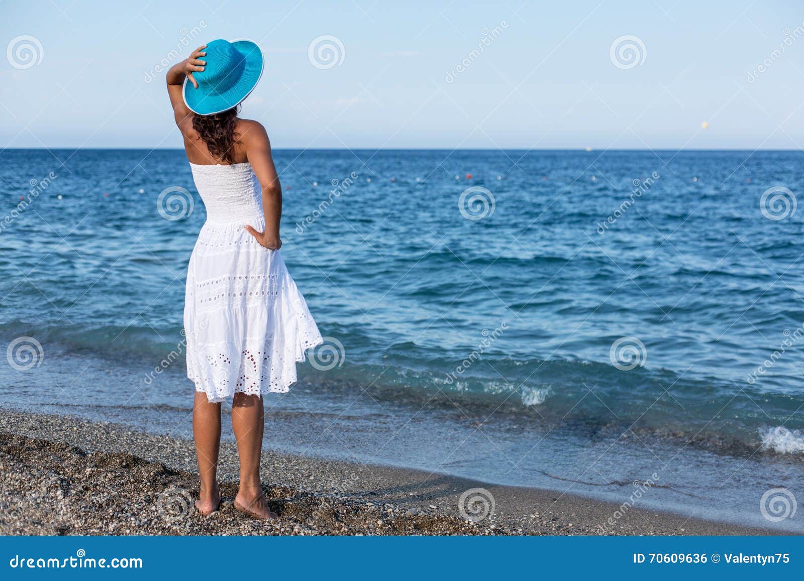 Woman Relaxing at a Seaside. Stock Photo - Image of calm, healthy: 70609636