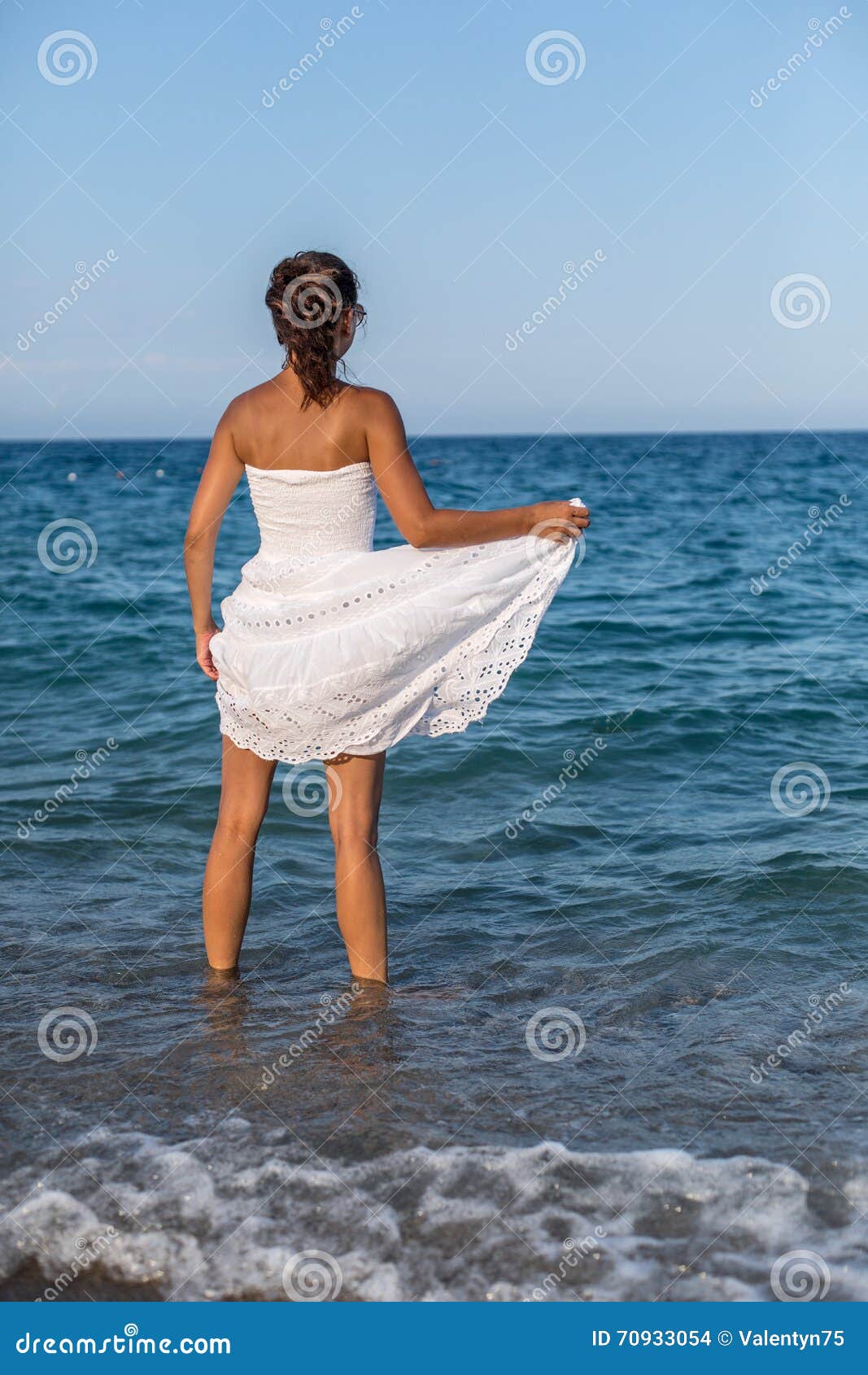 Woman Relaxing at a Seaside. Stock Photo - Image of warm, adult: 70933054