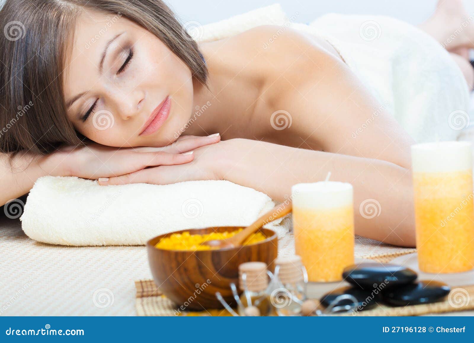 Woman relaxing in spa stock photo. Image of fresh, home - 27196128