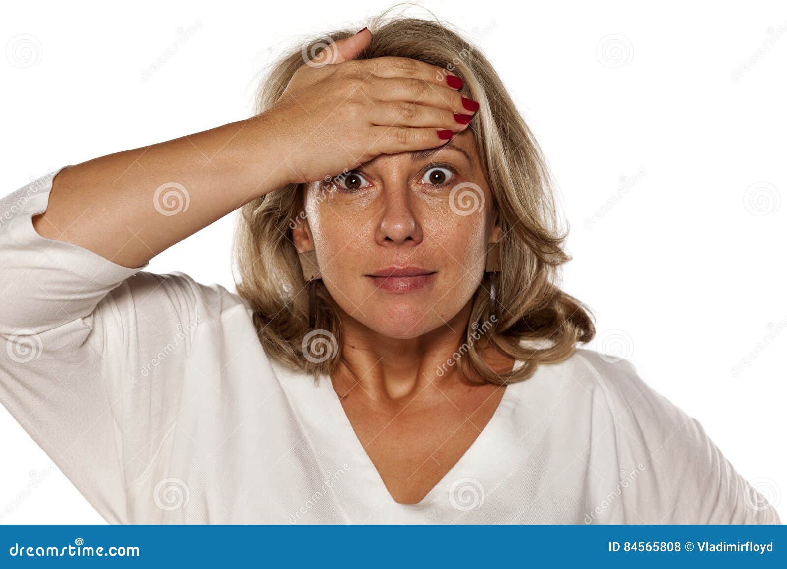 Woman Remembering Something Stock Photo - Image of middle, beautiful ...