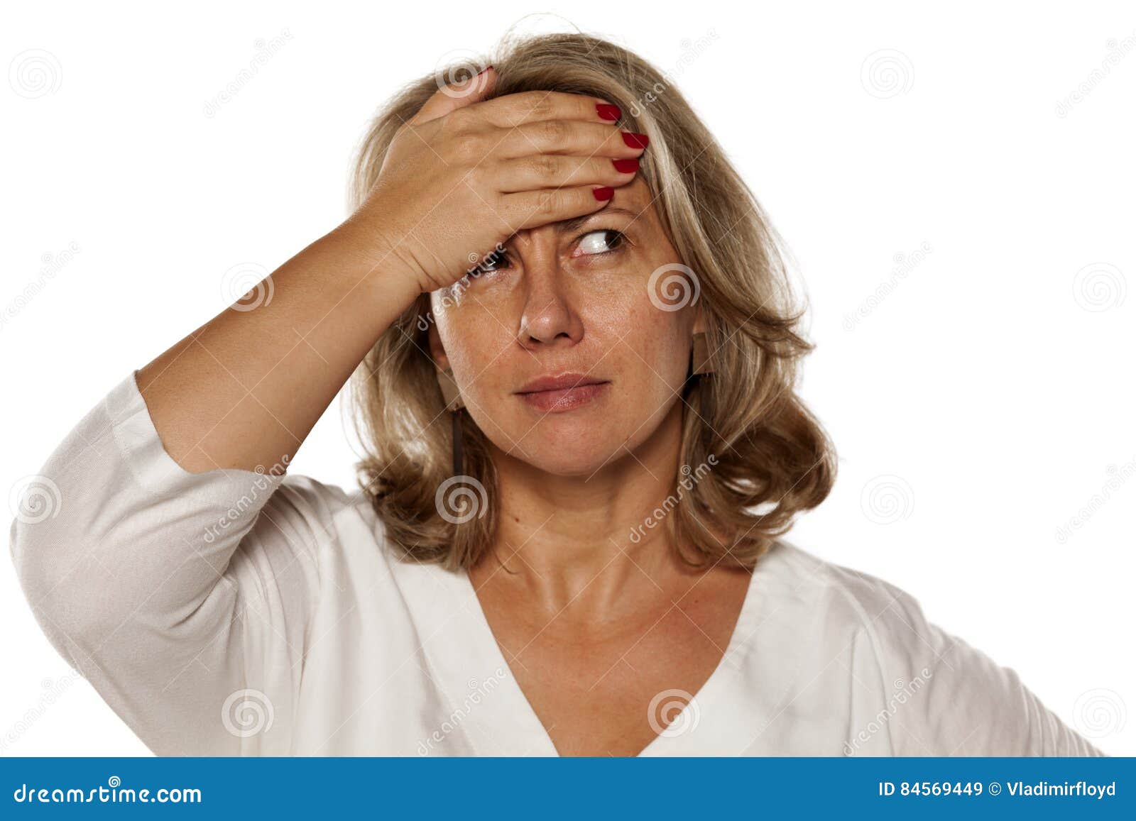 Woman Remembering Something Stock Image - Image of caucasian, remember ...