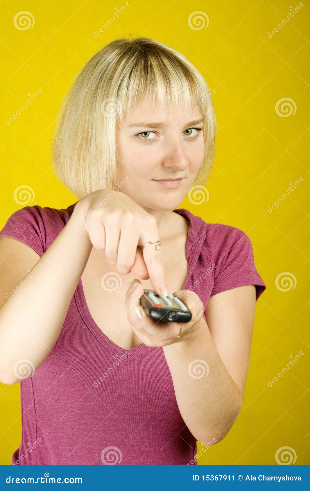 Woman & remote control stock image. Image of adult - 15367911 Woman & remote control stock image. Image of adult - 15367911
