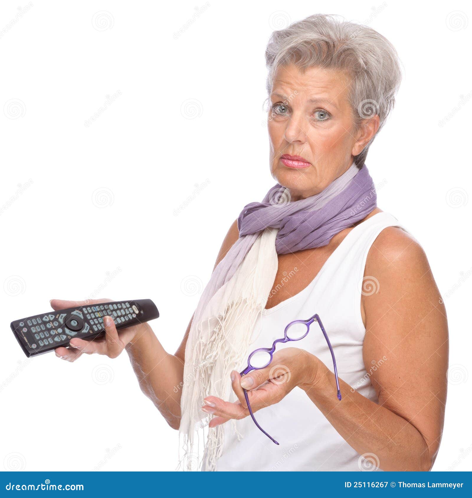 Woman with remote control stock image. Image of problem - 25116267
