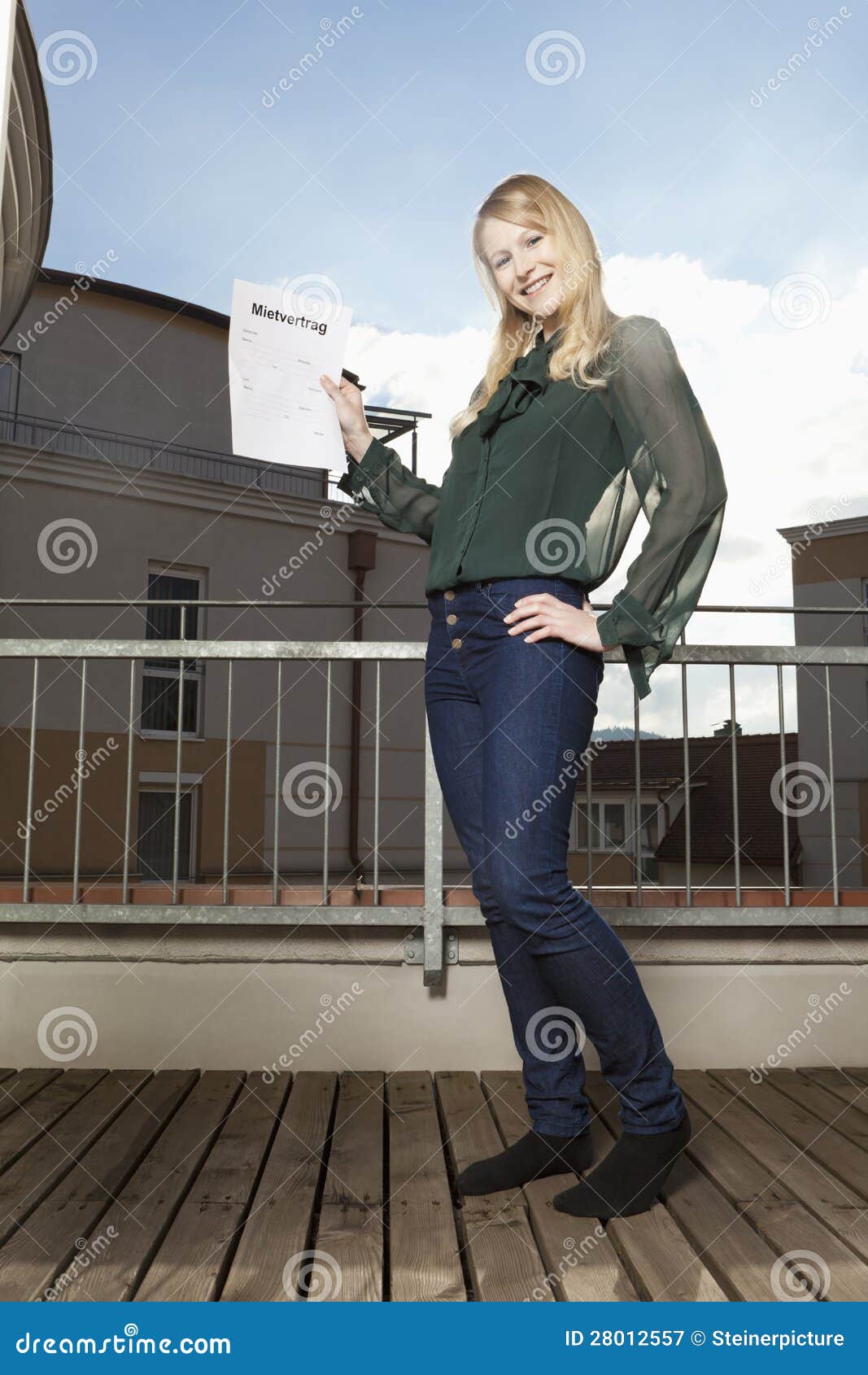 Woman with Rental Agreement Stock Image - Image of complex, rented ...
