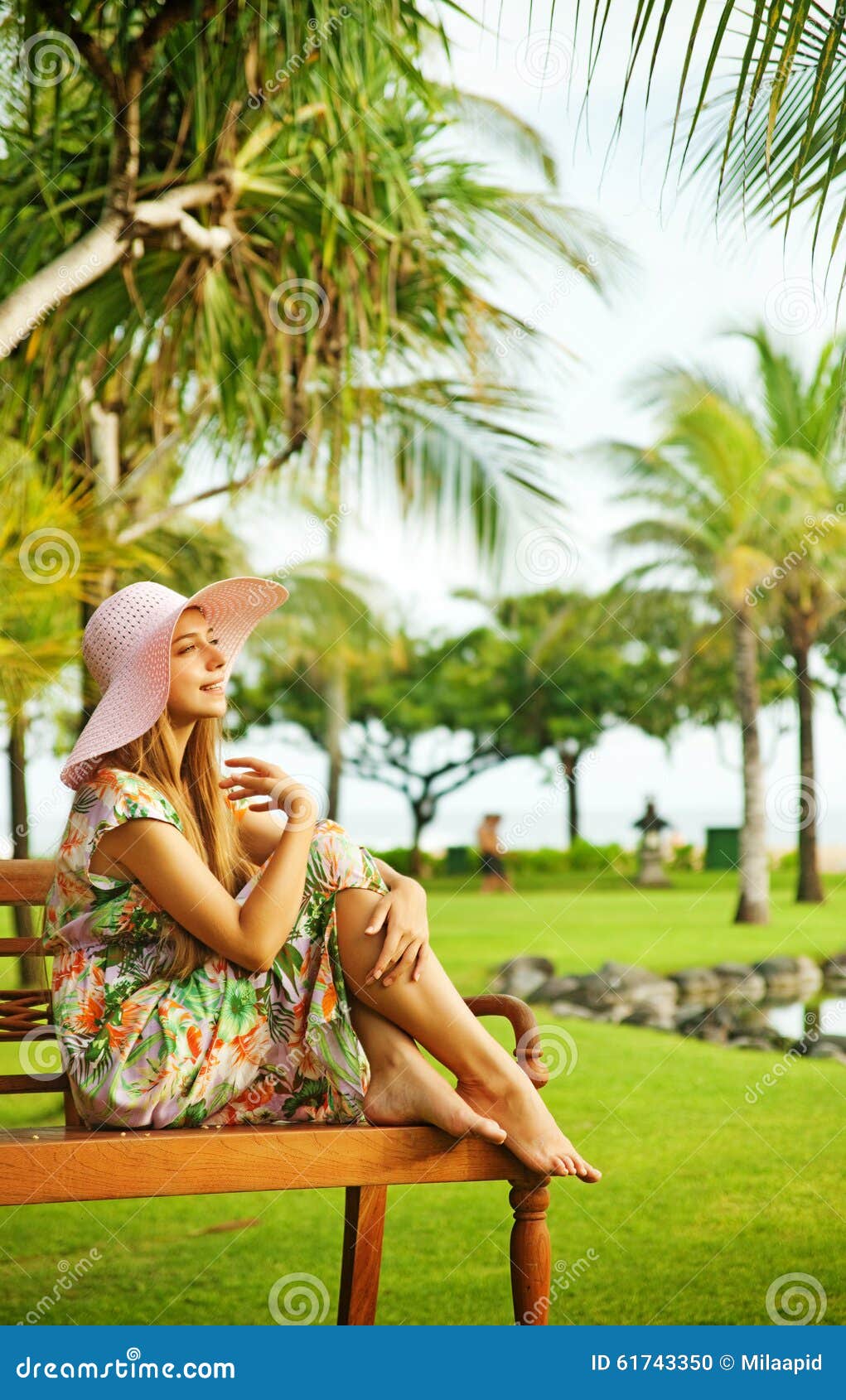 Woman at resort stock photo. Image of attractive, relaxing - 61743350