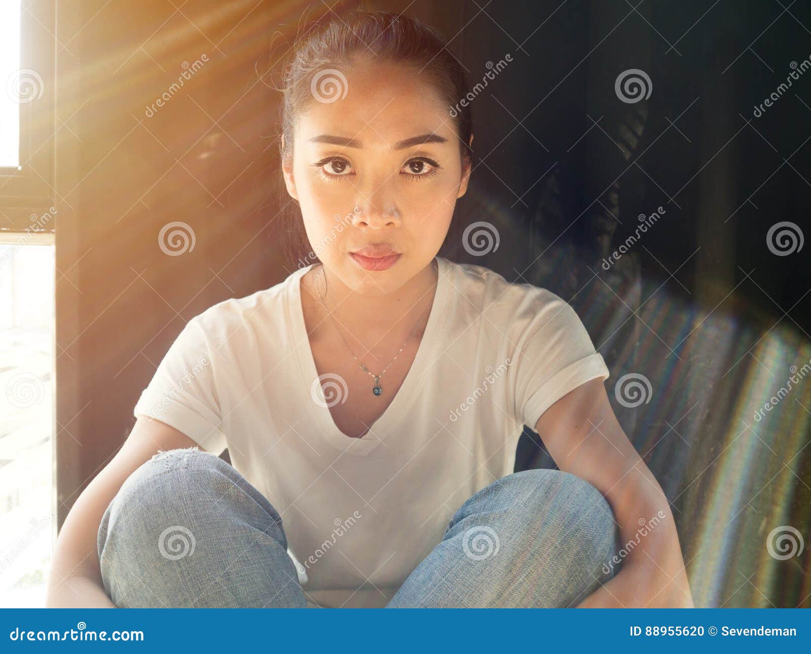 Woman rest from hard work. stock photo. Image of lifestyle - 88955620