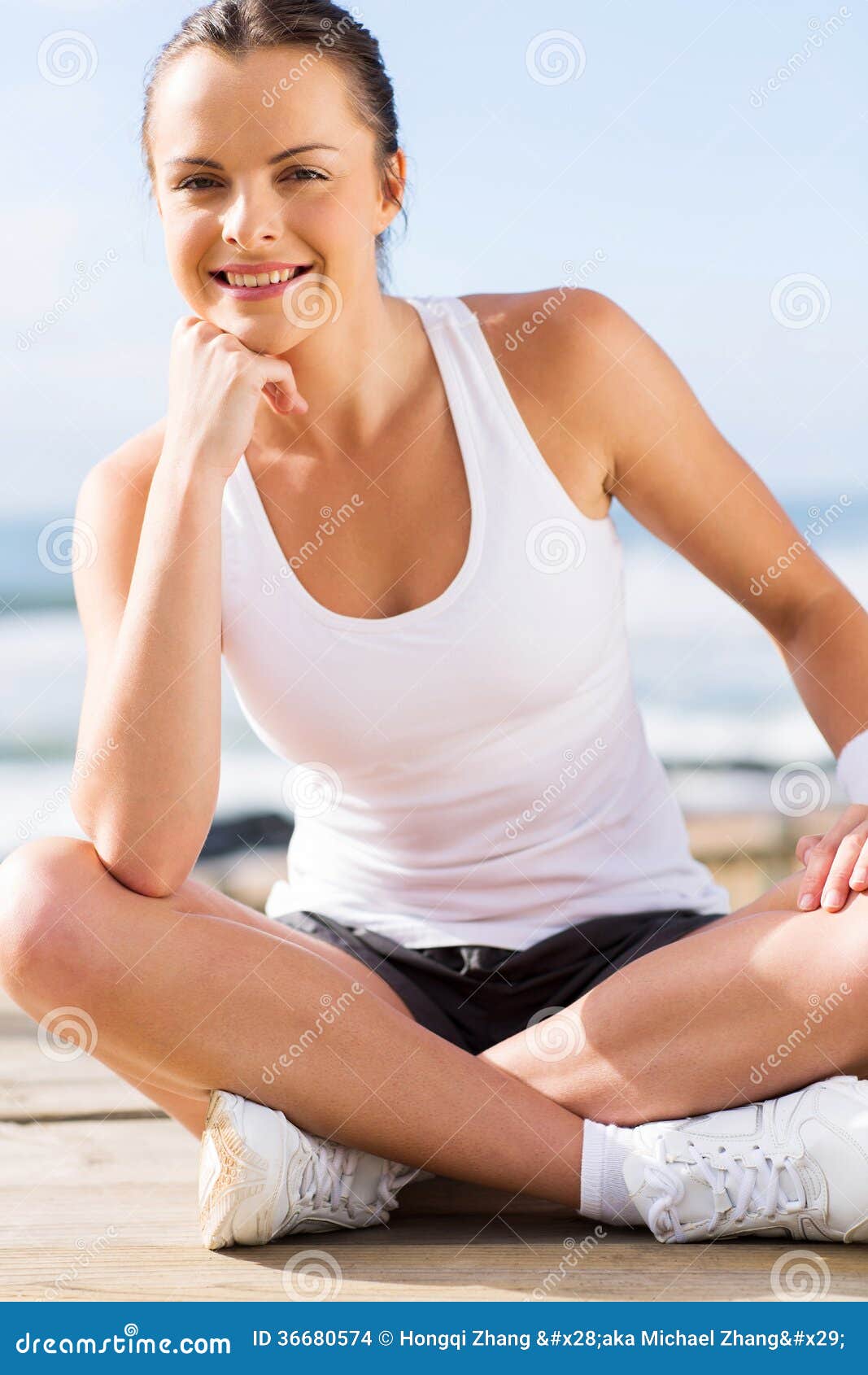 Woman resting exercise stock photo. Image of lifestyle - 36680574