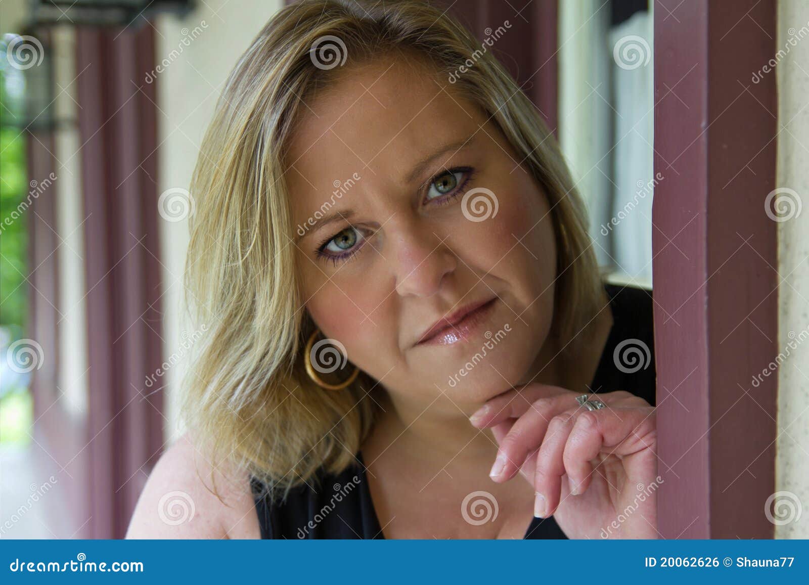 Woman resting on hand stock photo. Image of beautiful - 20062626