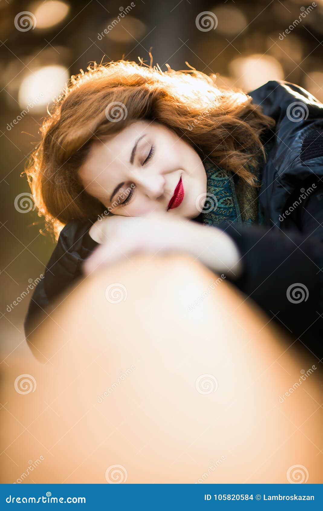 Woman Resting Her Mind and Day Dreaming Stock Photo - Image of nature ...