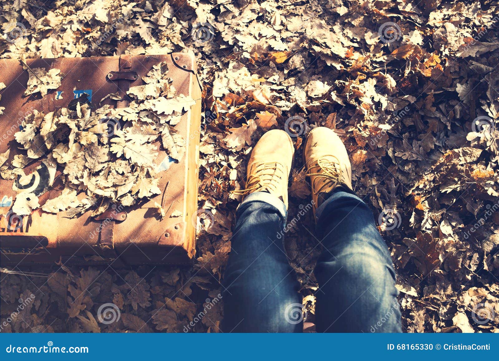 Woman Resting after a Long Walk in Nature Stock Photo - Image of long ...