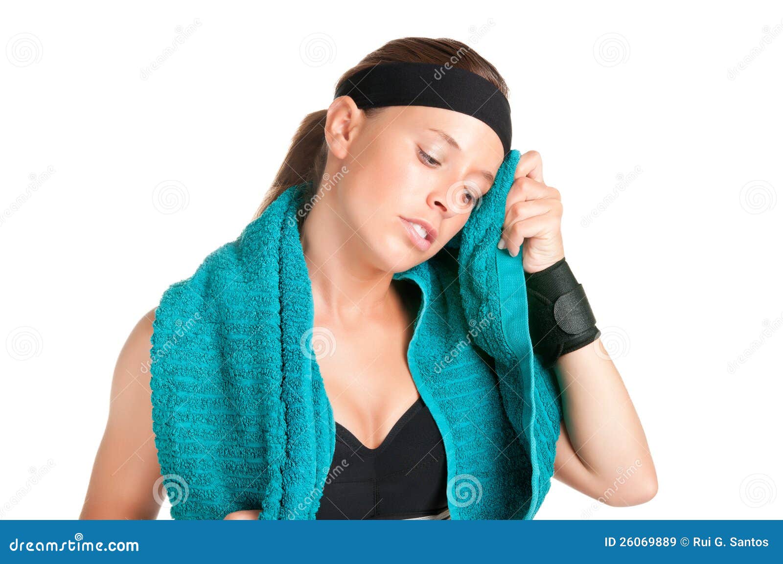 Woman Resting after Workout Stock Image - Image of resting, strength ...