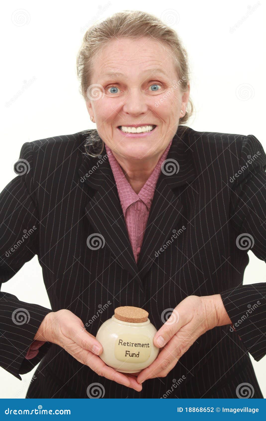 Woman with retirement fund stock photo. Image of concept - 18868652