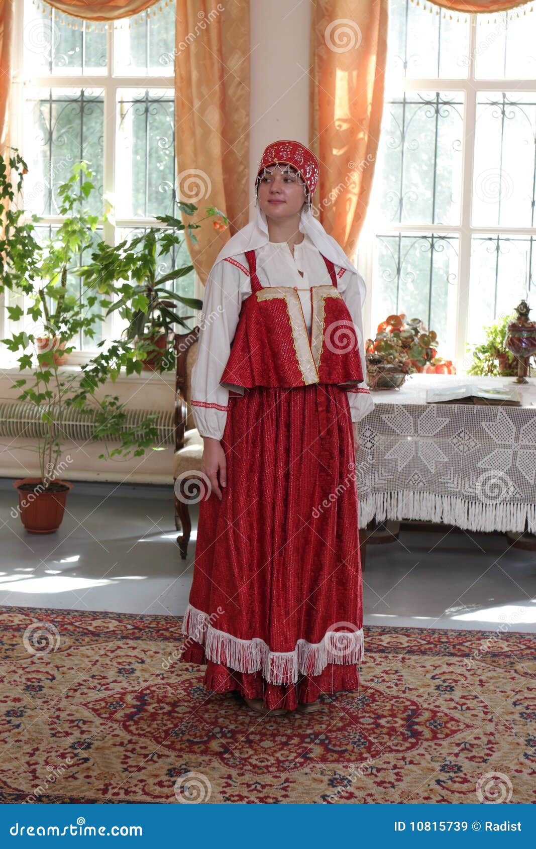 Woman in retro dress stock image. Image of lifestyles - 10815739