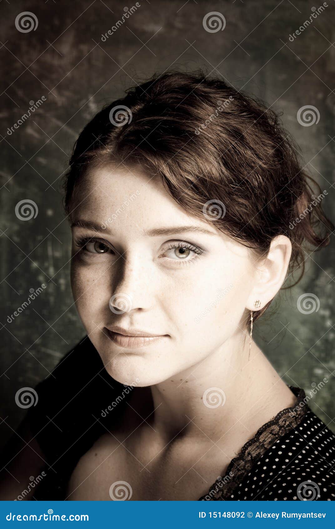 Woman retro portrait stock photo. Image of natural, model - 15148092