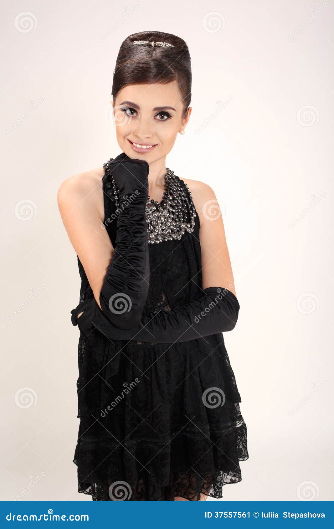 Woman in retro style stock image. Image of girl, happy - 37557561