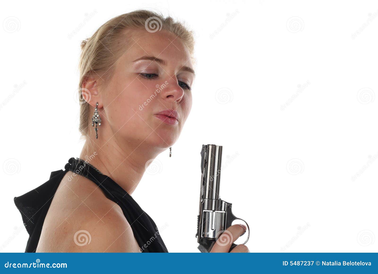 Woman With Revolver Picture. Image: 5487237