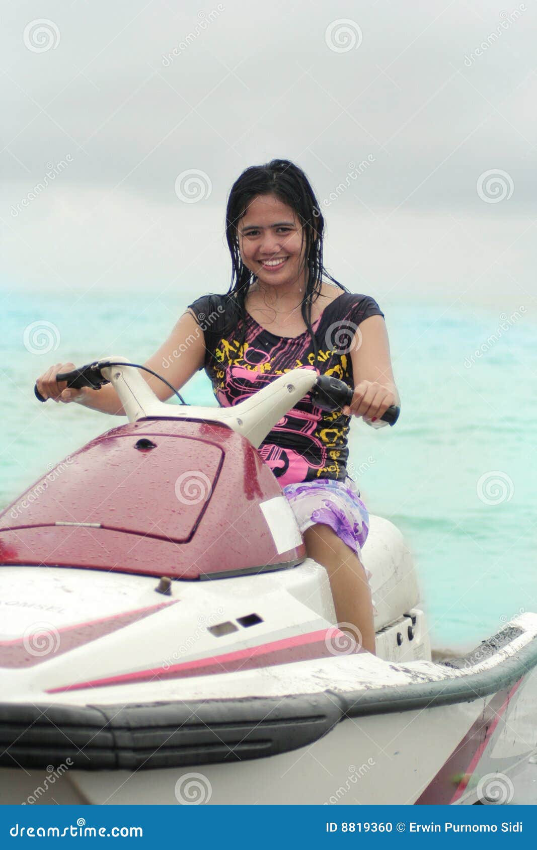 Woman ride Jetski stock photo. Image of peson, jetski - 8819360