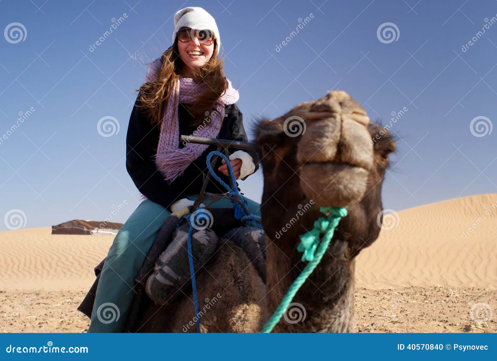 Woman riding a camel stock photo. Image of face, place - 40570840