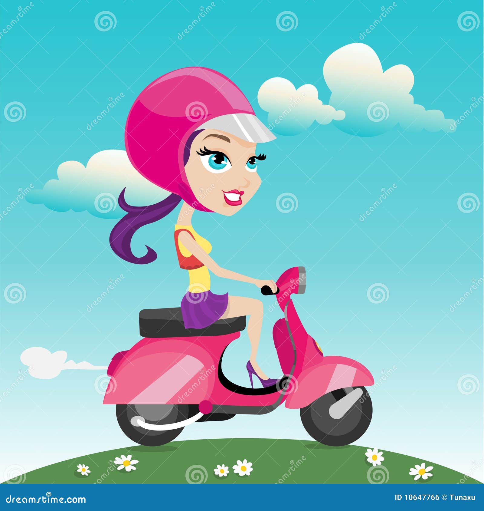 Man Riding A Motorcycle In Pixel Art Style At Sunset Background Royalty ...