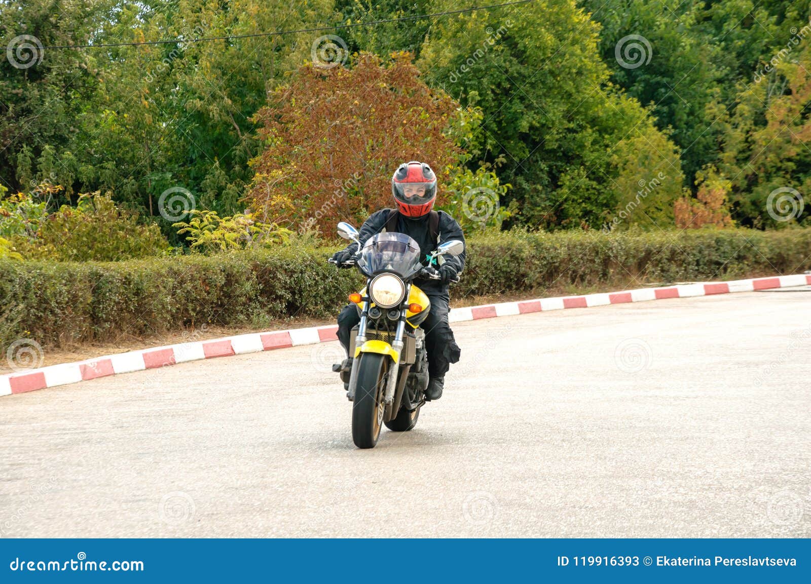 Woman Riding a Motorcycle on the Road Editorial Stock Photo - Image of ...