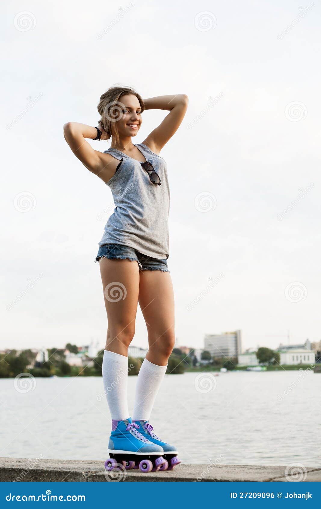 Woman in roller skates stock photo. Image of lifestyle - 27209096
