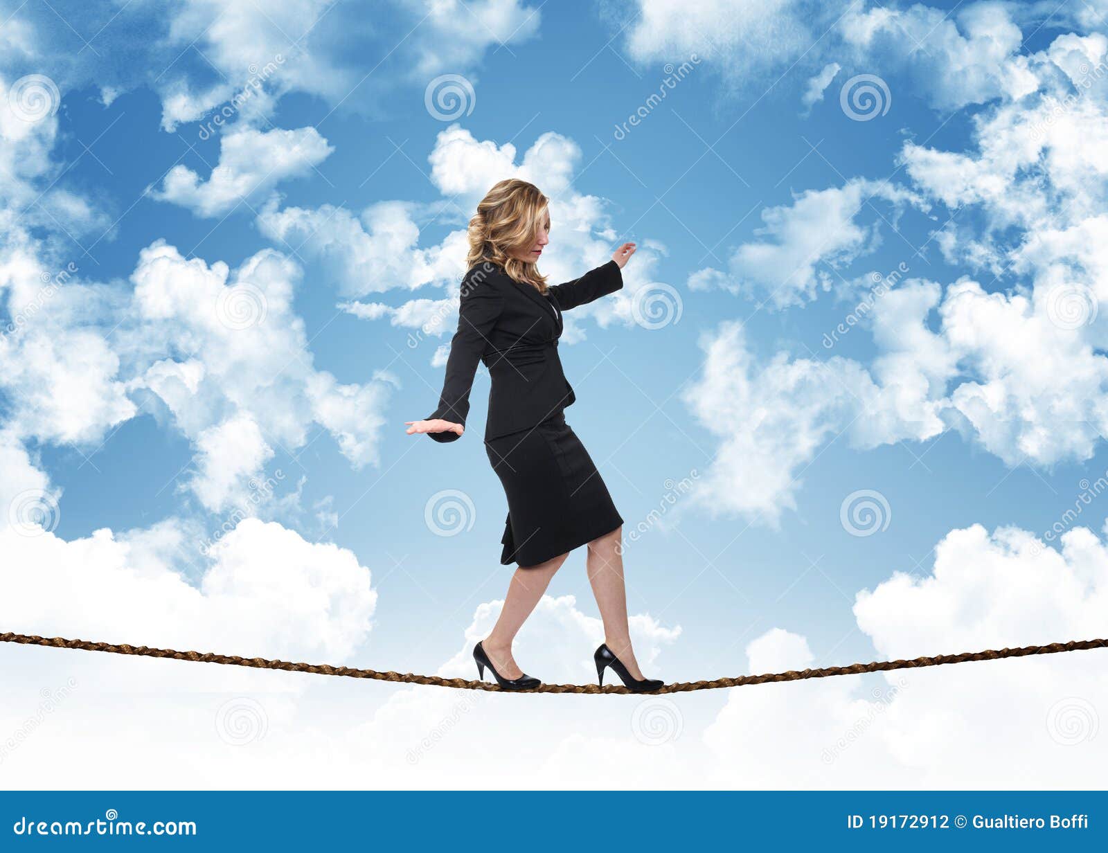 Woman on rope stock photo. Image of acrobat, isolated - 19172912