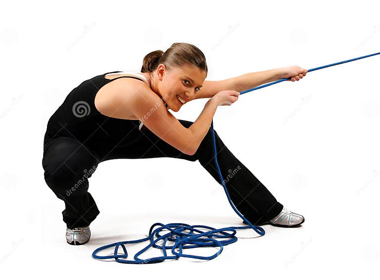 Woman with rope stock image. Image of black, nice, rope - 4136369