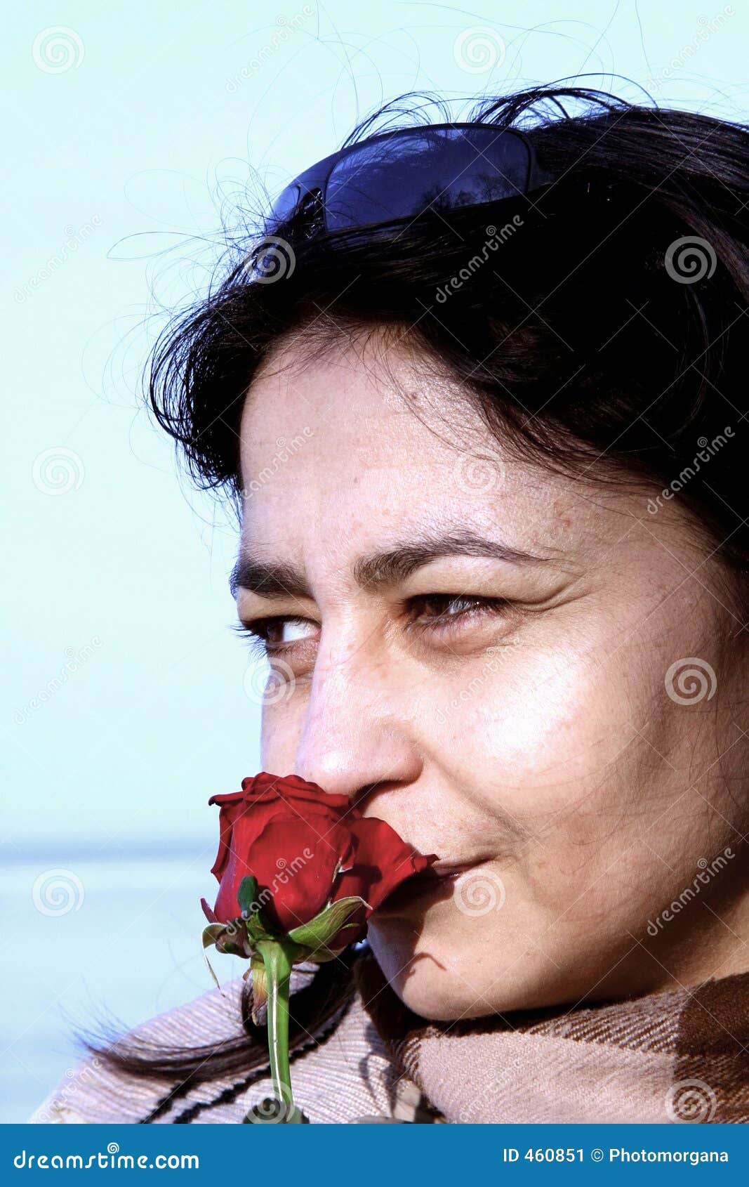 Woman with a rose stock image. Image of loving, human, amatory - 460851
