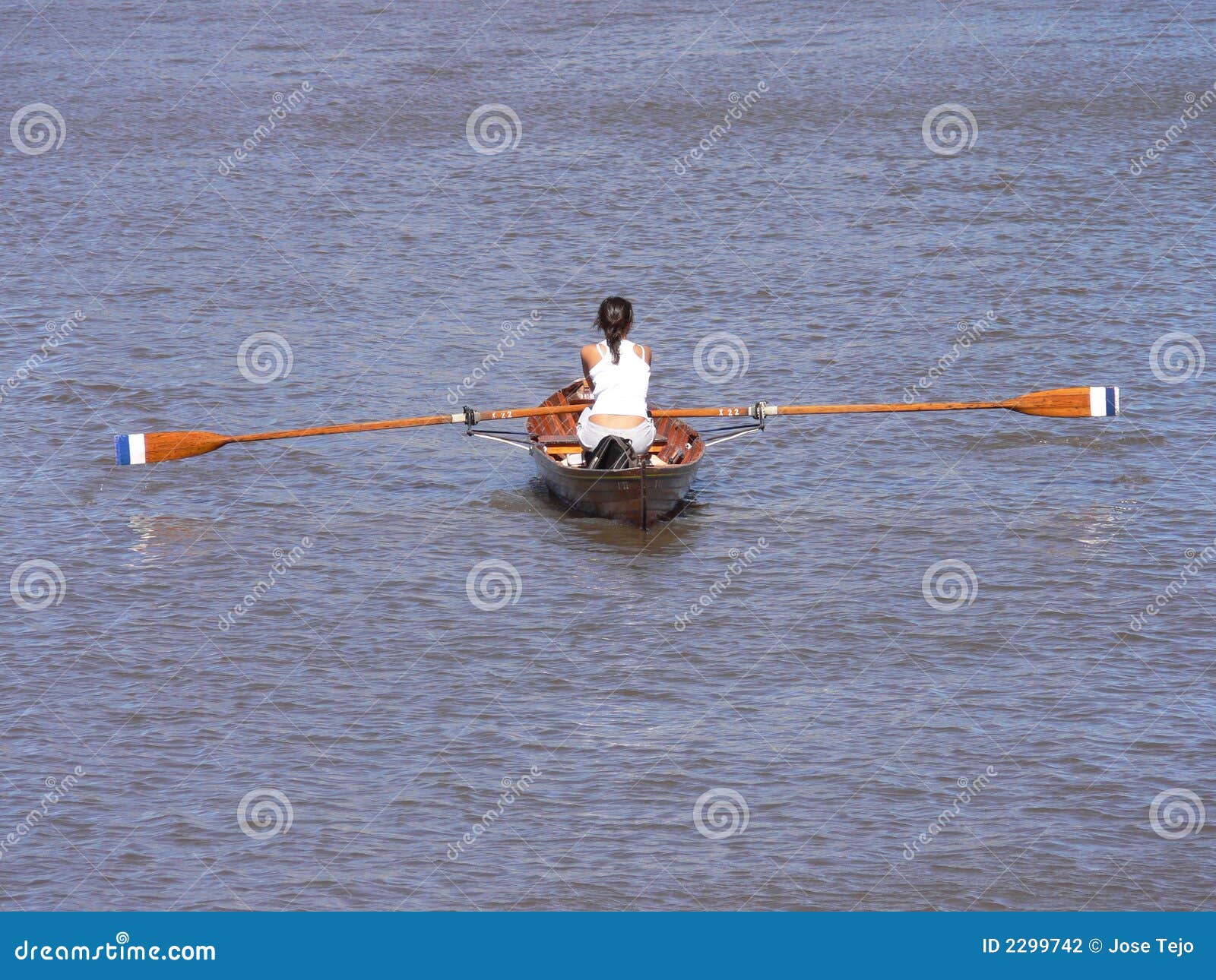 Woman rowing stock photo. Image of wood, rowing, people - 2299742