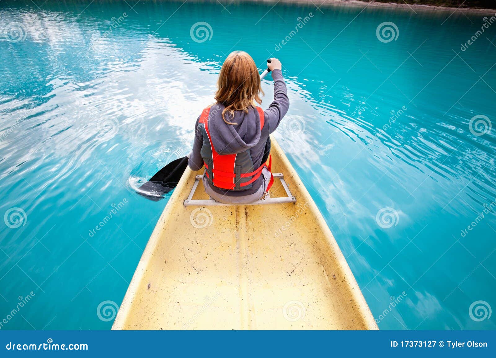 Woman rowing boat stock image. Image of placid, nature - 17373127