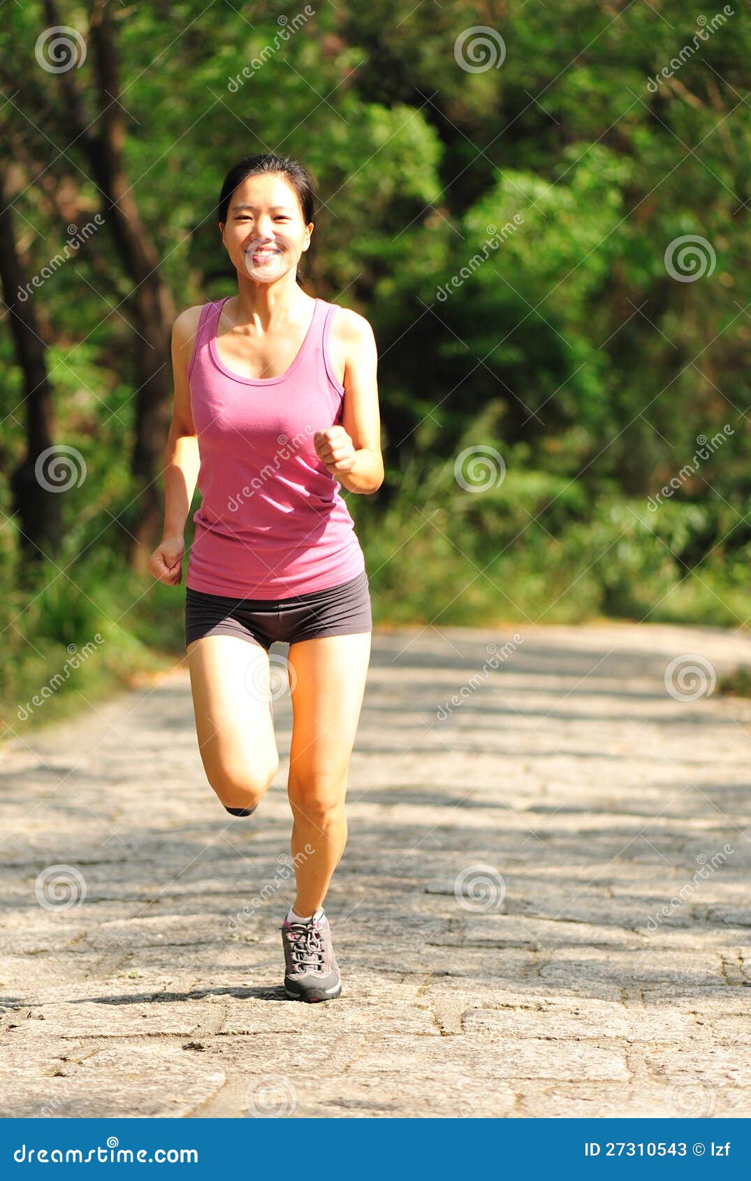 Woman runner stock image. Image of active, female, front - 27310543