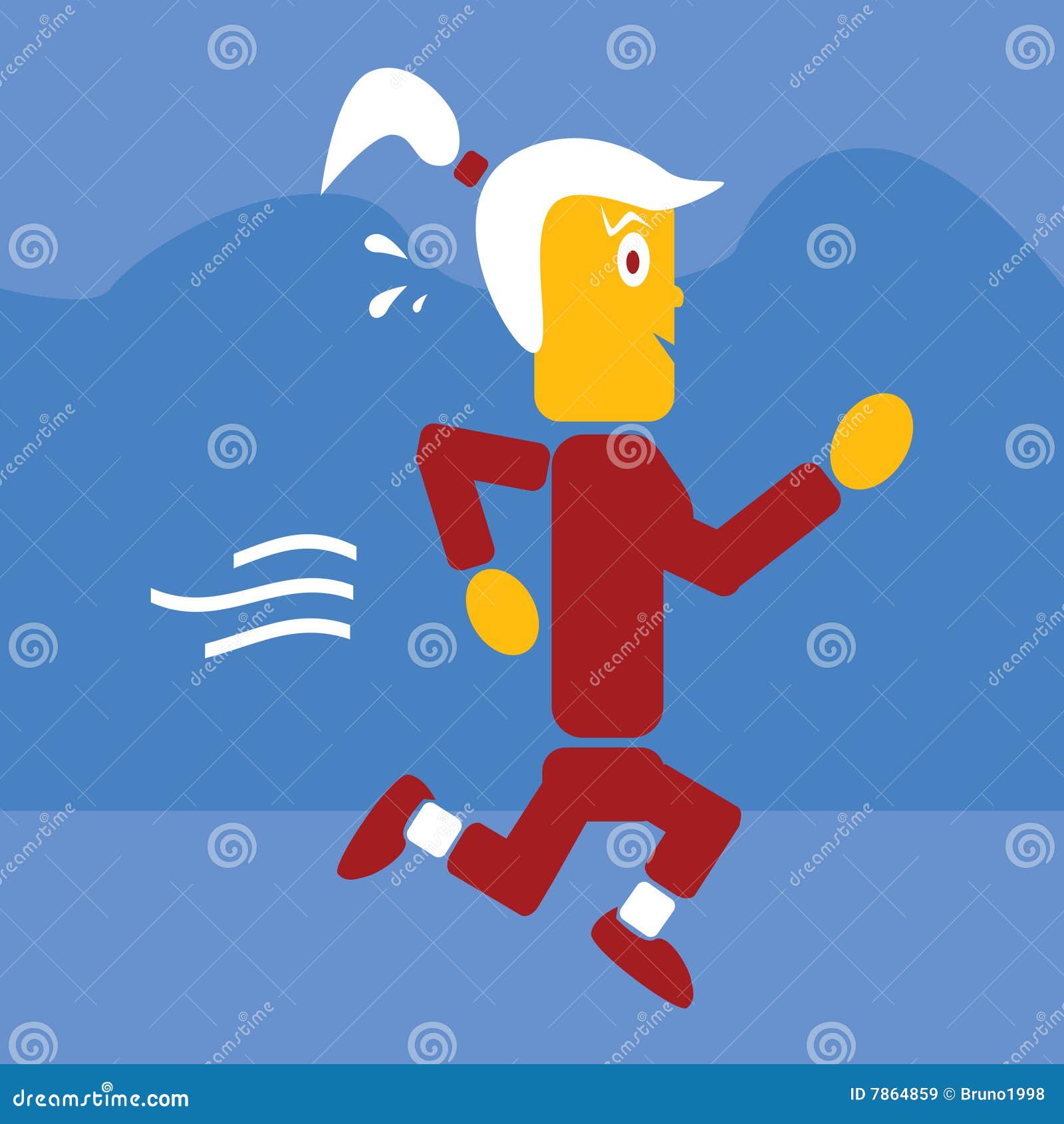 Woman runner stock vector. Illustration of young, cartoon - 7864859