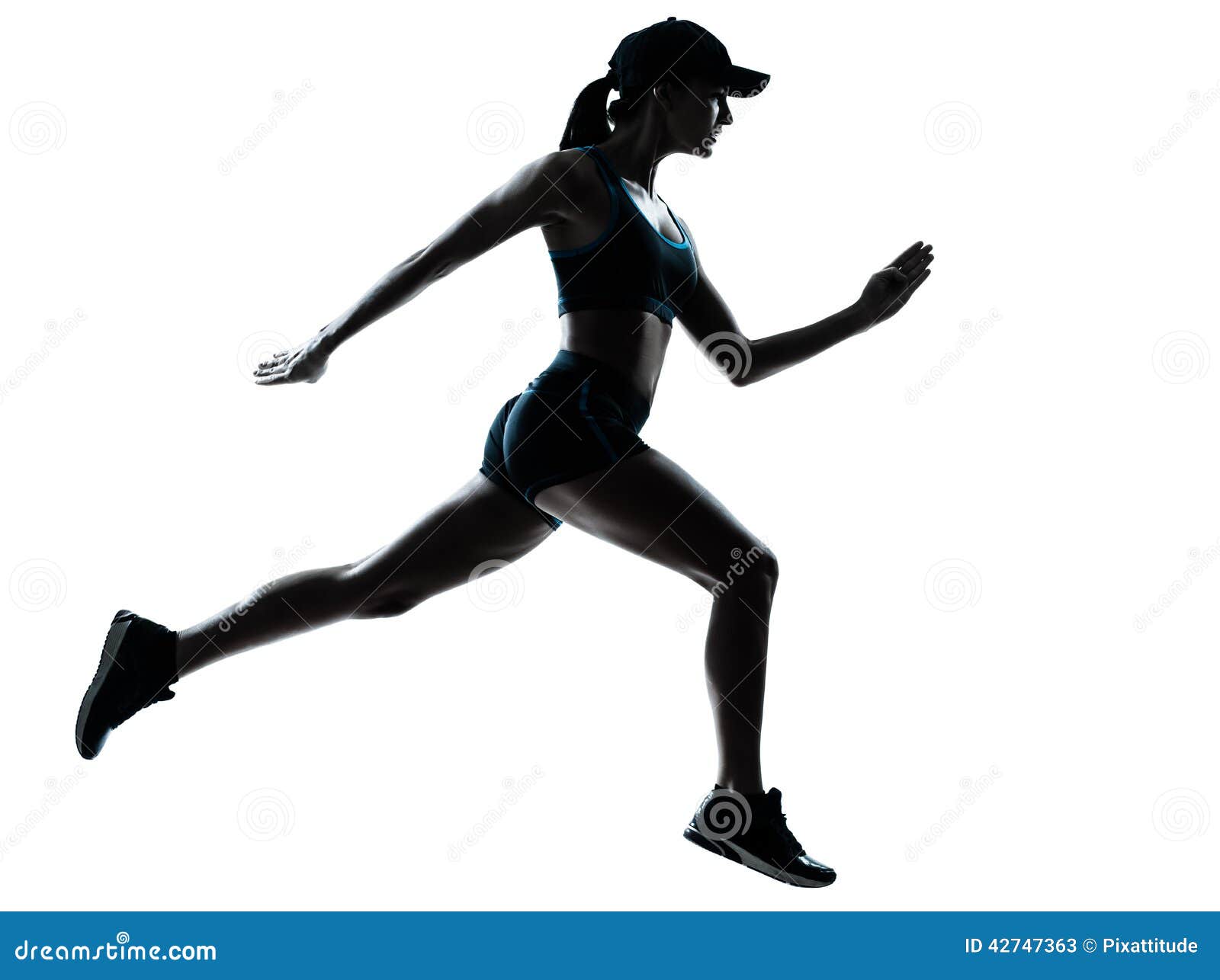 Woman Runner Jogger Silhouette Stock Image - Image of people, running ...