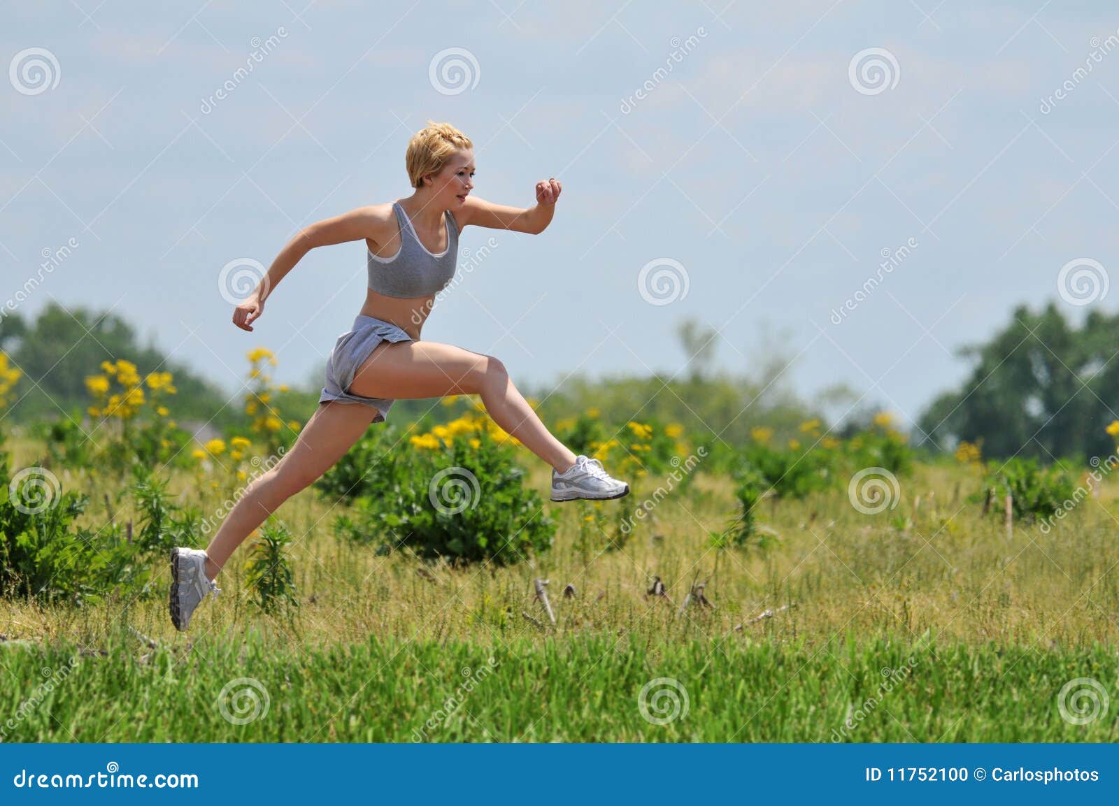 Woman running stock photo. Image of road, practicing - 11752100