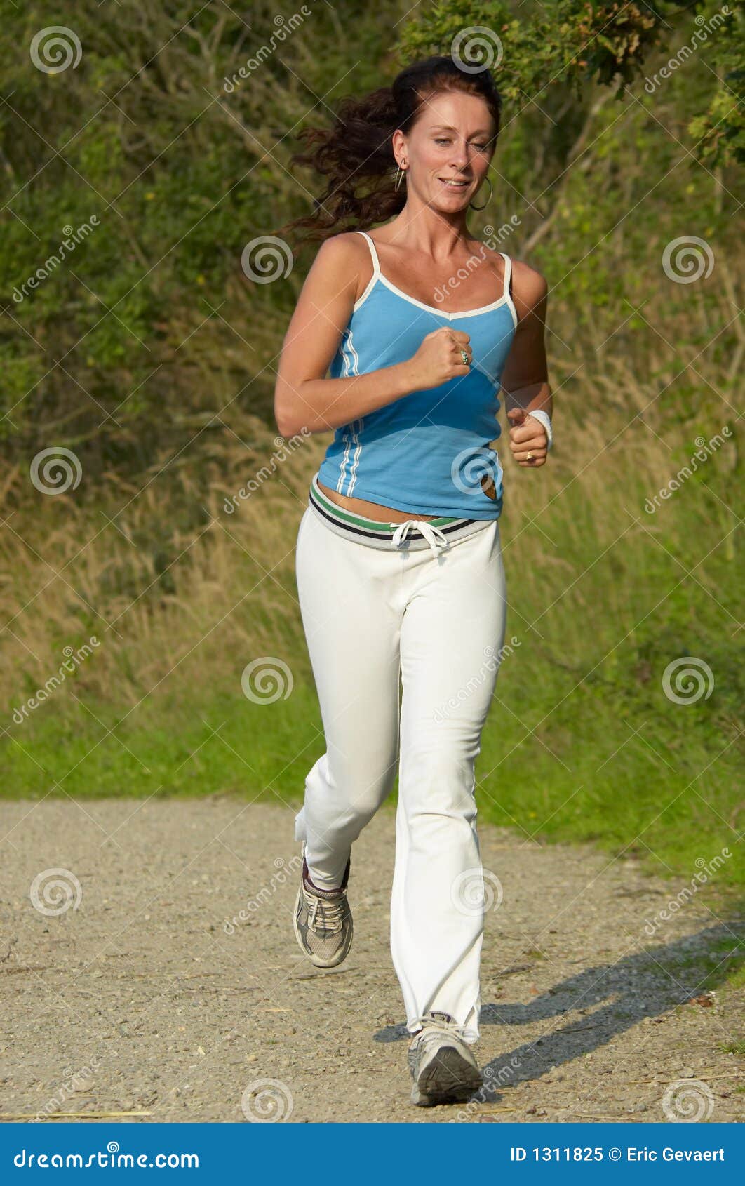 Woman running stock image. Image of practice, marathon - 1311825