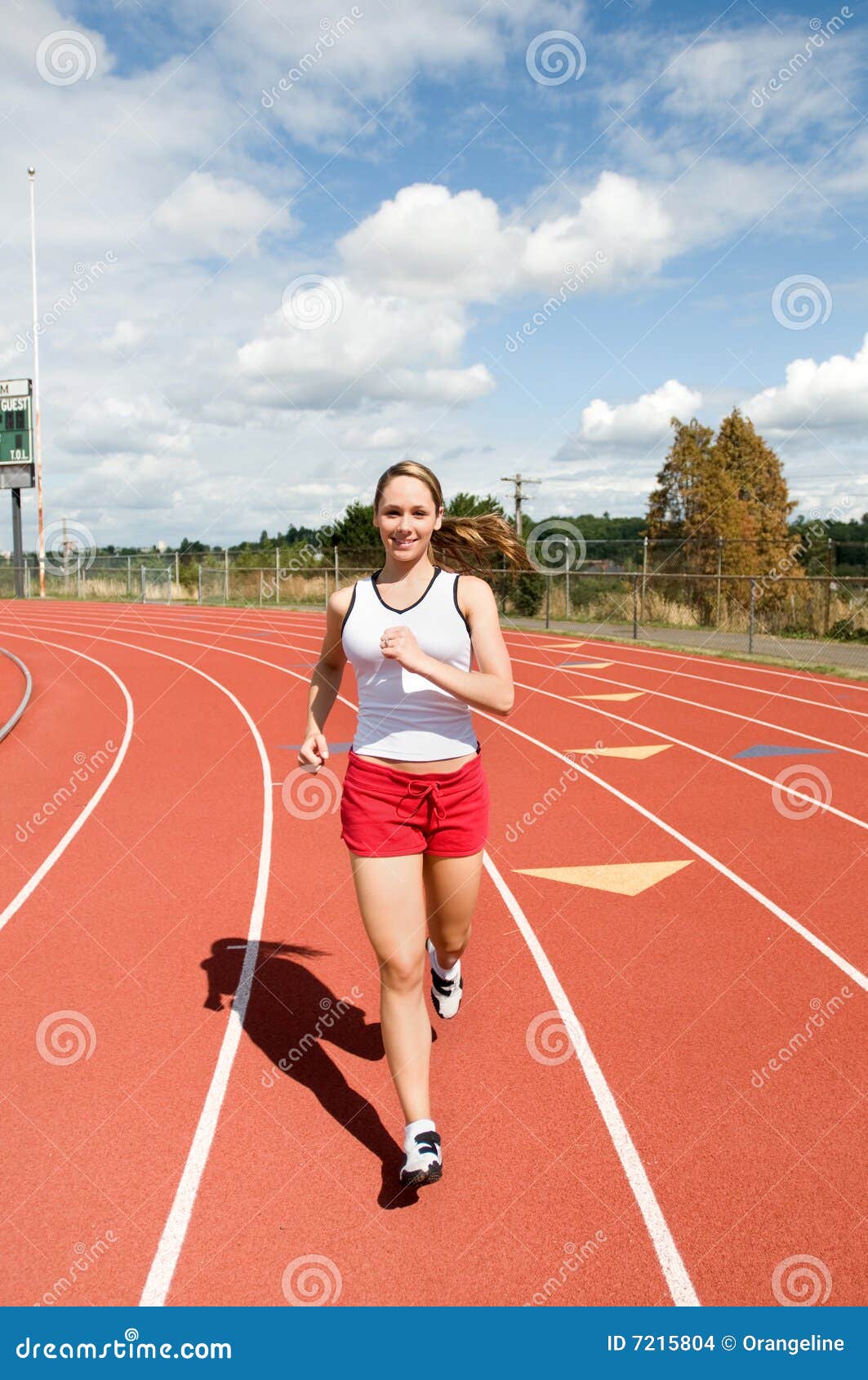 Woman Running stock photo. Image of stroll, cheerful, adult - 7215804
