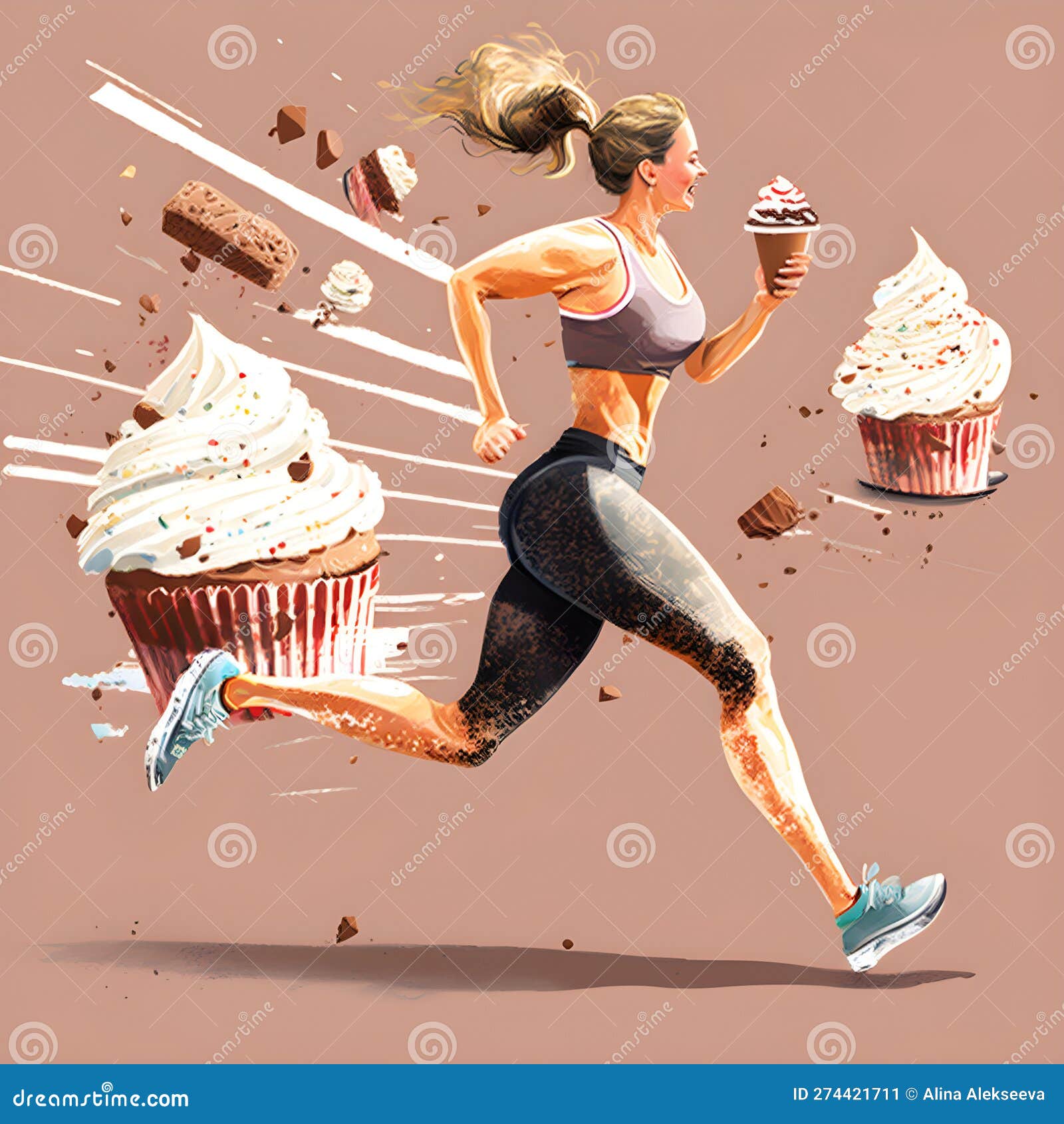 Unhealthy Vs Healthy Food Woman Girl Select Between Junk Food Or