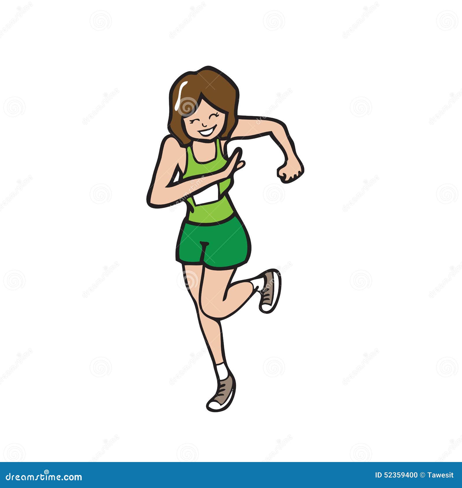 Woman Running Cartoon Character Stock Vector - Illustration of person ...