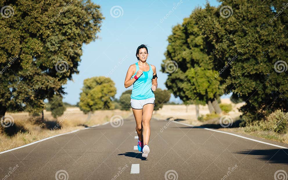 Woman Running Hard and and Sweating Stock Photo - Image of female ...