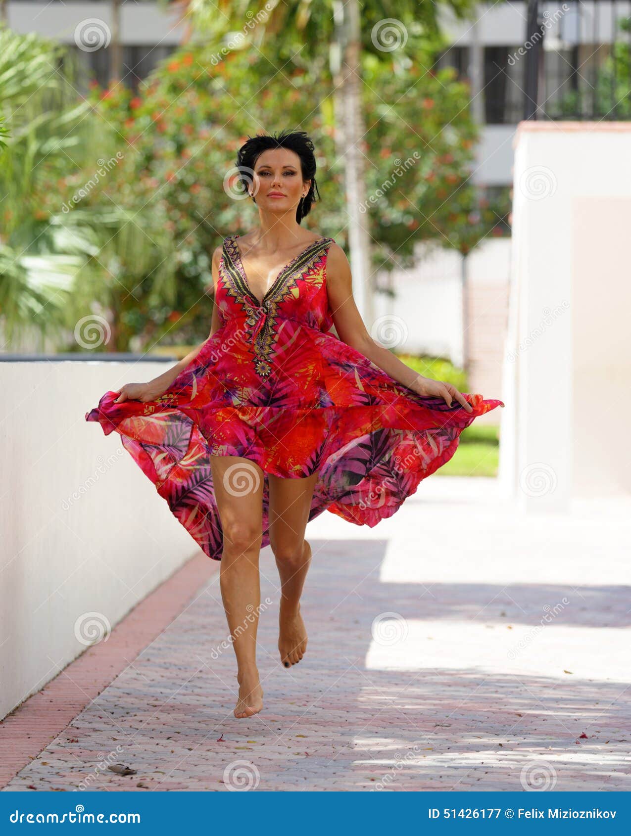 Woman Running Towards Camera Stock Image - Image of joyous, carefree ...